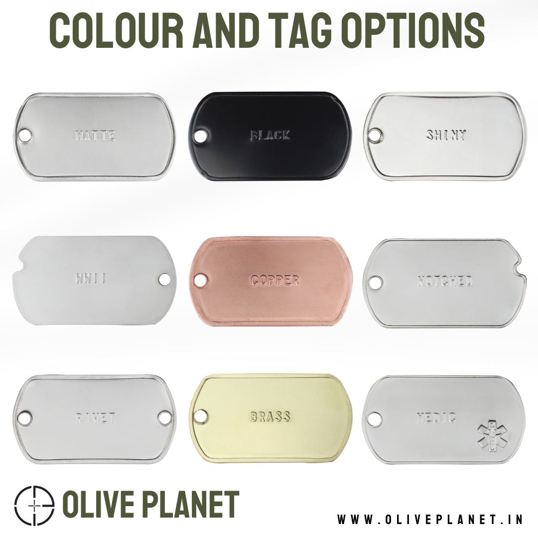 Matte Finish Military Dog Tags – Olive Planet