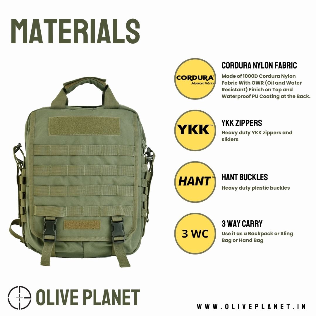 Military Laptop Backpack | For Upto 15" Laptop – Olive Planet