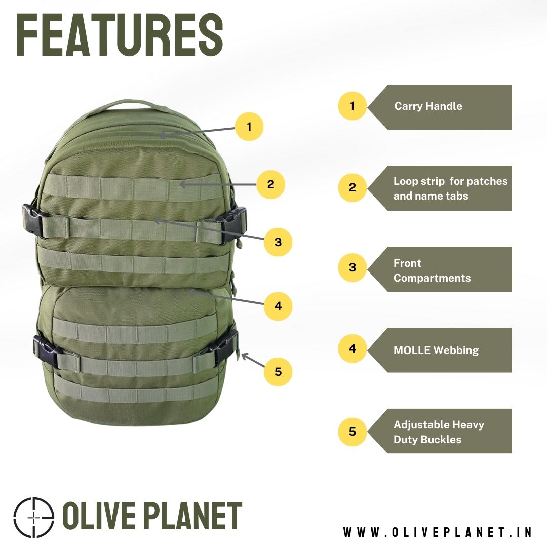 Tactical Assault Backpack | 40 Liters – Olive Planet