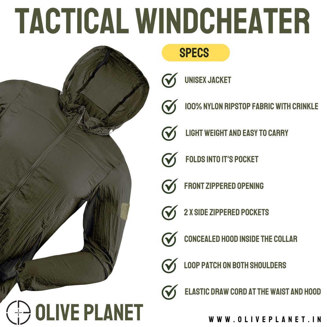 Tactical Windcheater | Breathable | Olive Green – Olive Planet
