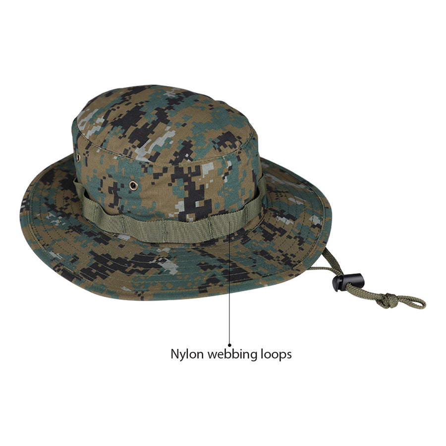 Military Boonie Hat | Woodland Digital Camouflage – Olive Planet