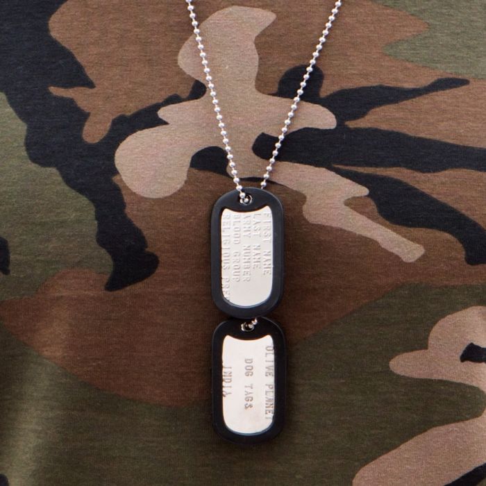 Embossed Military Dog Tags in Assorted Colours and Finishes – Olive Planet